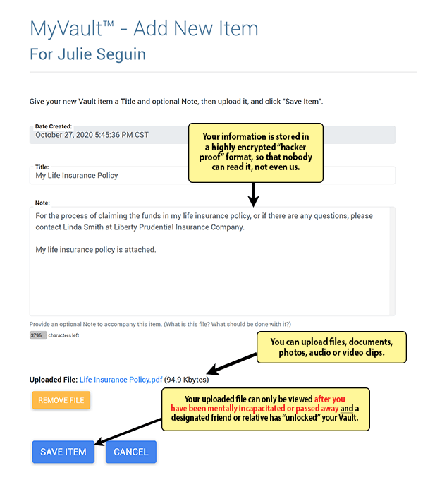 Upload Important Files to Your Secure Digital Vault